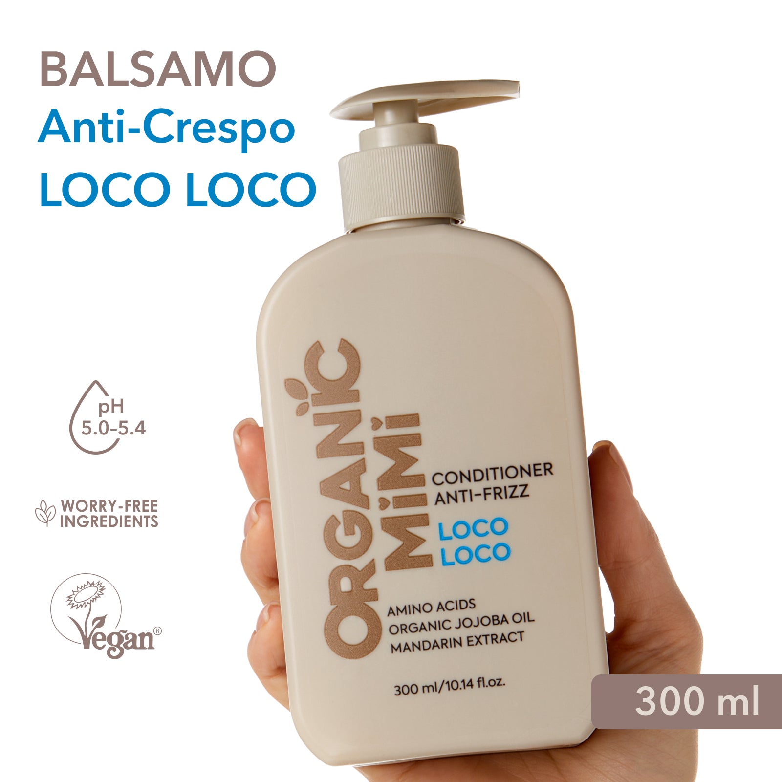 Organic Mimi Collezione Loco-Loco: Shampoo e Balsamo Anti-Crespo con A